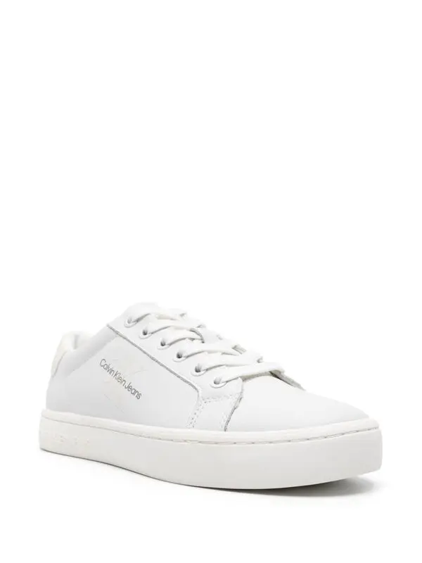 Calvin Klein Logo-embossed Leather Sneakers