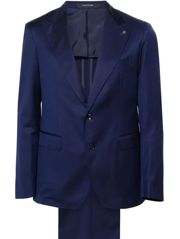 Tagliatore Herringbone Single-breasted Suit