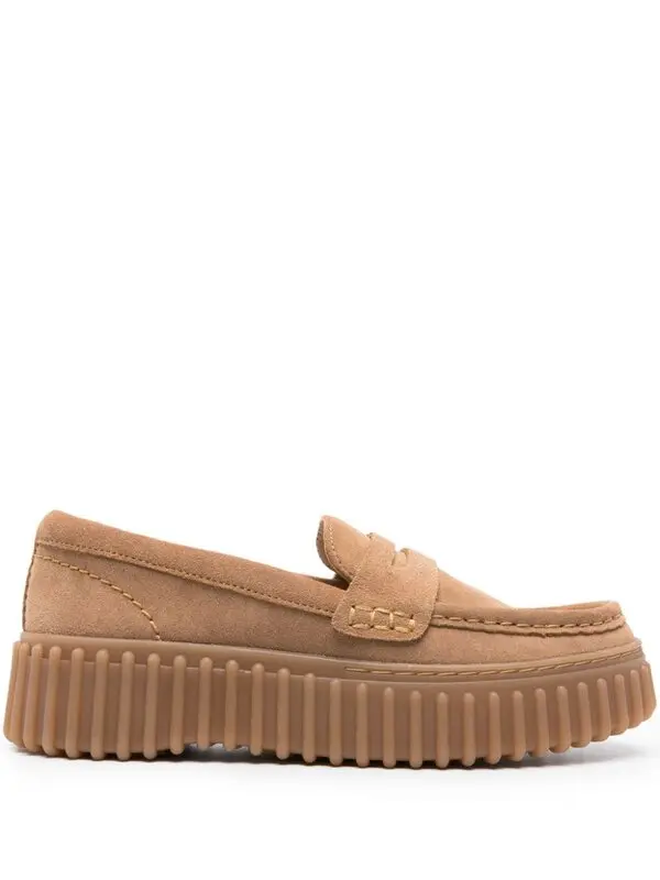 Clarks Torhill Penny Flatform Loafers