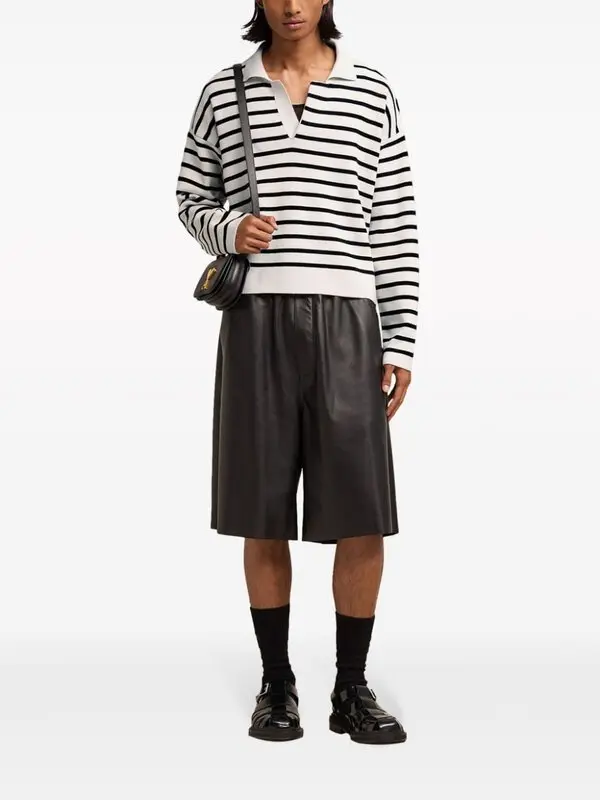 Ami Striped Polo Jumper