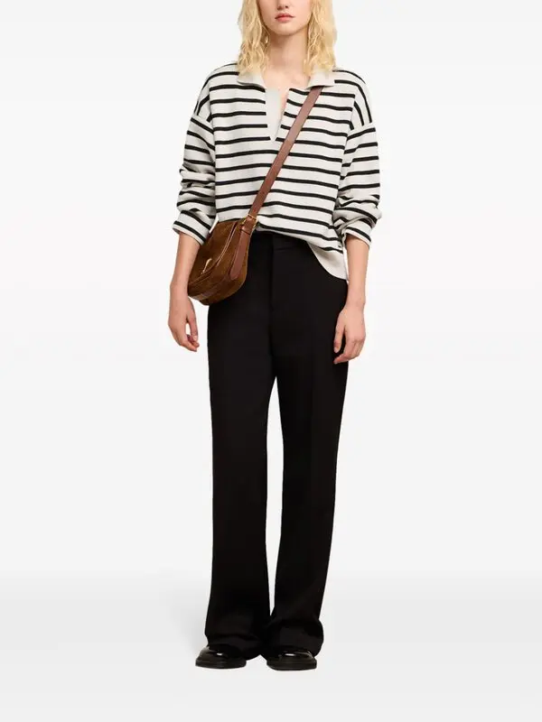 Ami Striped Polo Jumper