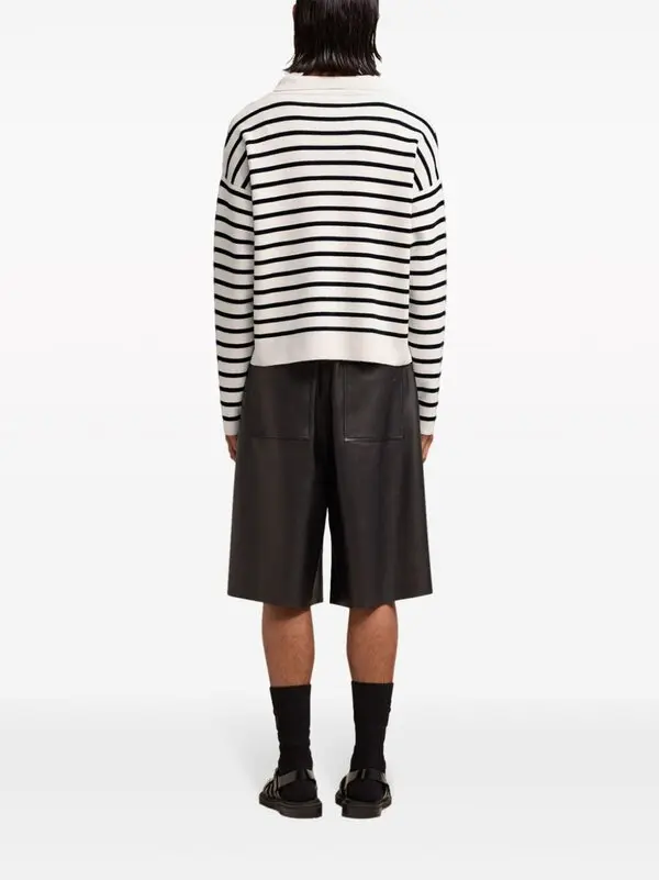 Ami Striped Polo Jumper