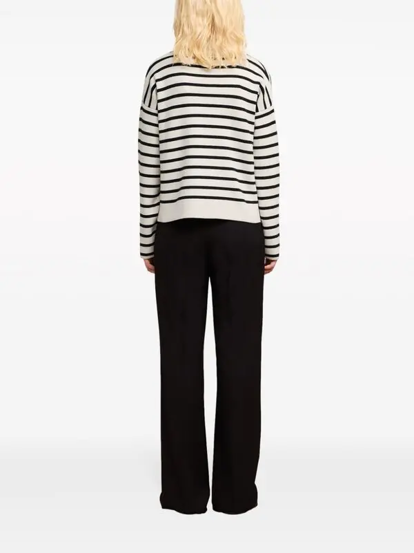 Ami Striped Polo Jumper