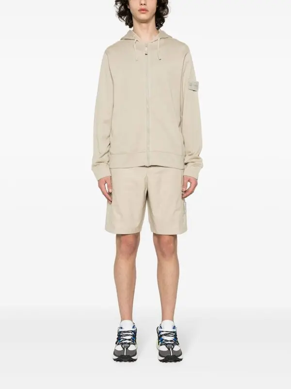 Stone Island Compass-motif Shorts - Neutrals