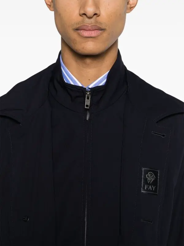 FAY Layered Coat - Blue