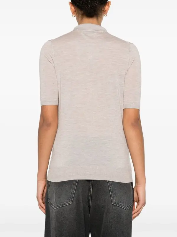 Gabriela Hearst Fine-knit Polo Shirt - Neutrals