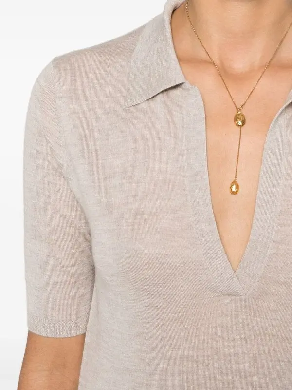 Gabriela Hearst Fine-knit Polo Shirt - Neutrals