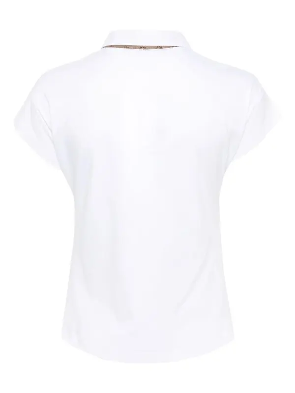 Herno Logo-tape Cotton Polo Top - White