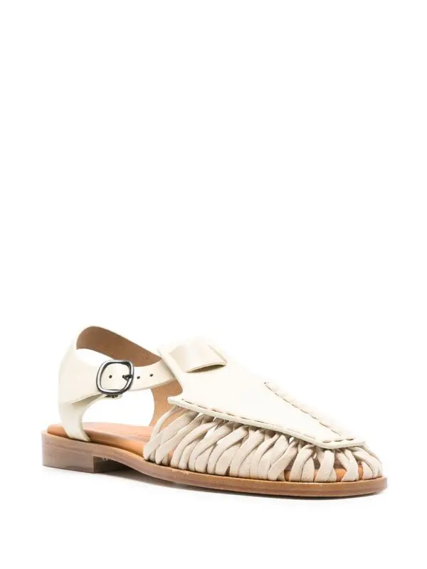 Hereu Alaro Caged Leather Sandals - Neutrals