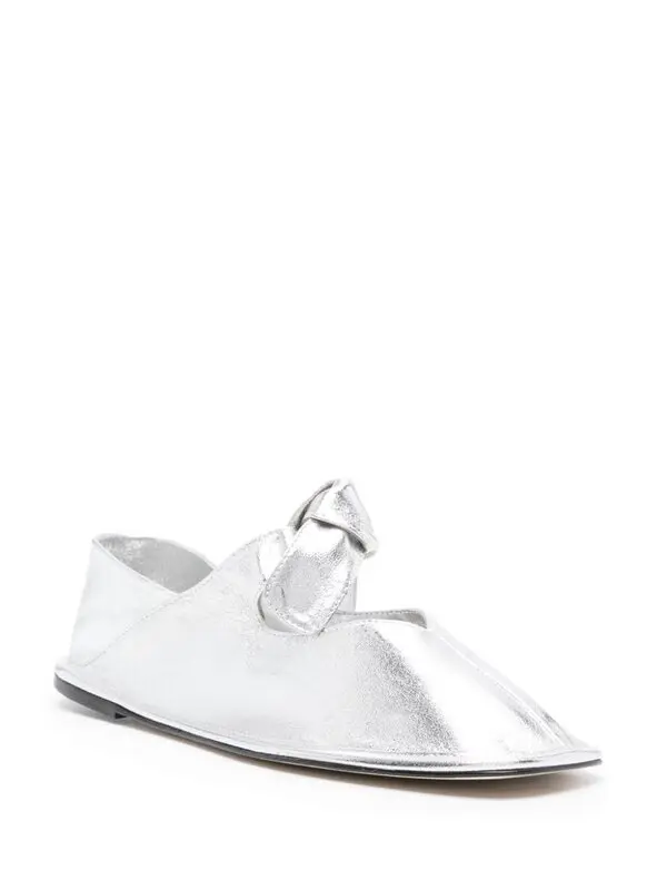 Hereu Llasada Metallic Ballerina Shoes - Silver