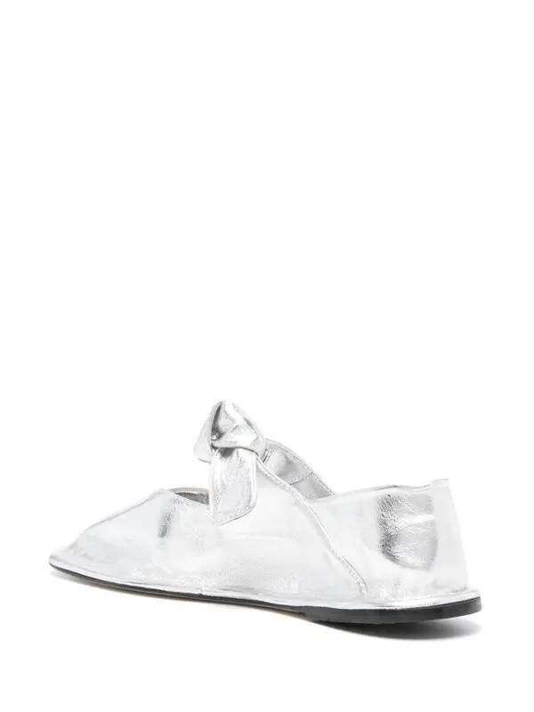 Hereu Llasada Metallic Ballerina Shoes - Silver