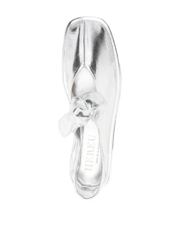 Hereu Llasada Metallic Ballerina Shoes - Silver