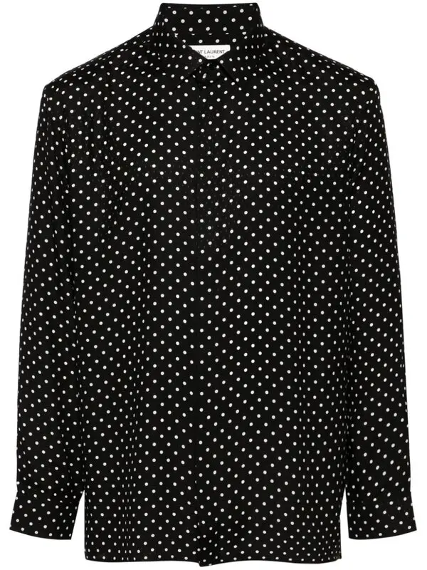 Saint Laurent Polka-dot Silk Shirt