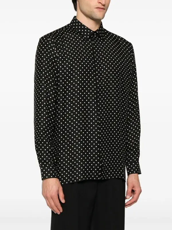 Saint Laurent Polka-dot Silk Shirt