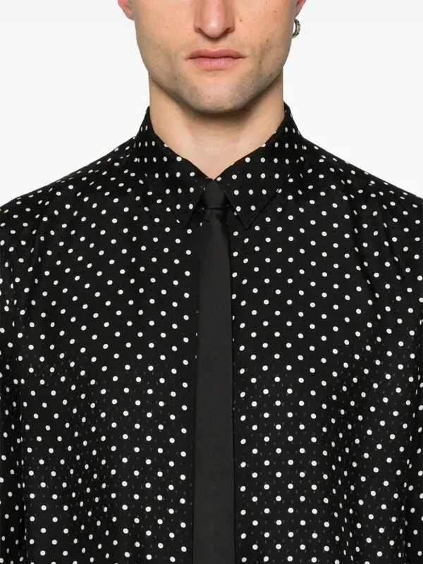 Saint Laurent Polka-dot Silk Shirt