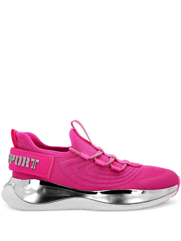 PLEIN SPORT Runnr Logo-plaque Knitted Sneakers