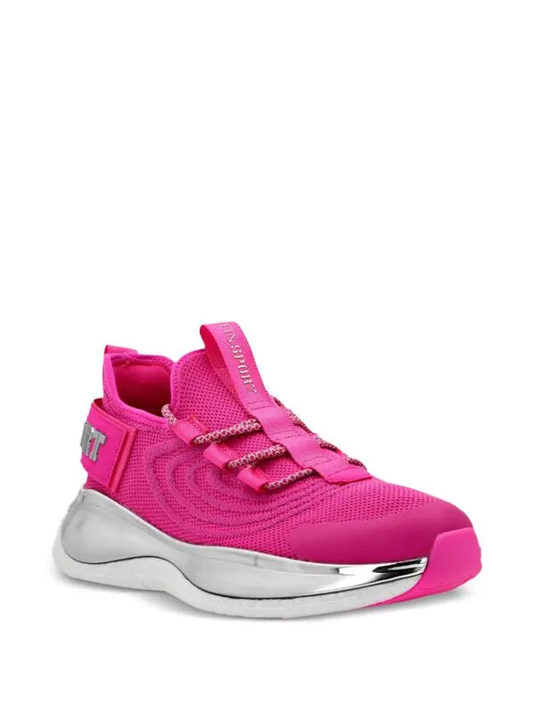 PLEIN SPORT Runnr Logo-plaque Knitted Sneakers