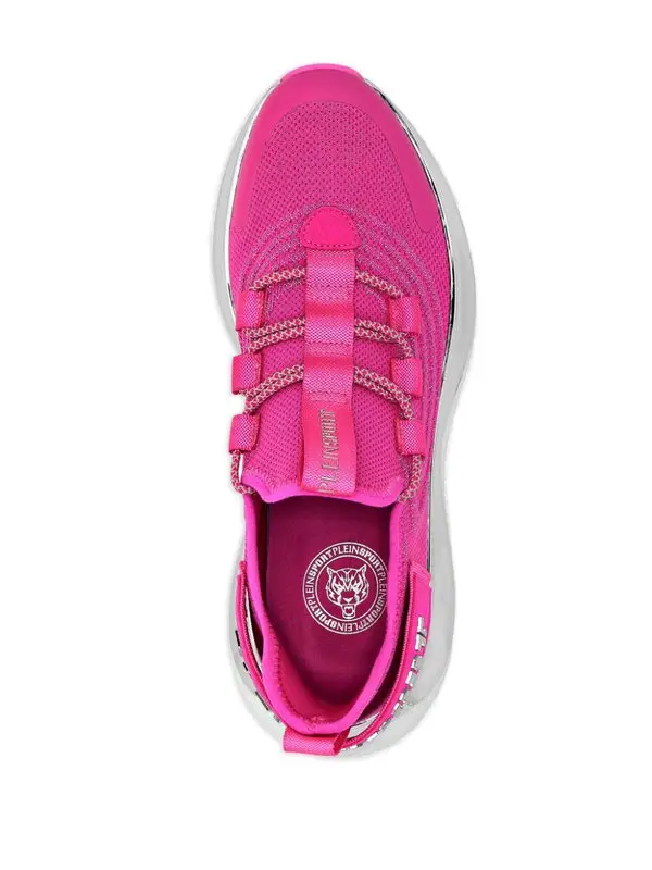 PLEIN SPORT Runnr Logo-plaque Knitted Sneakers