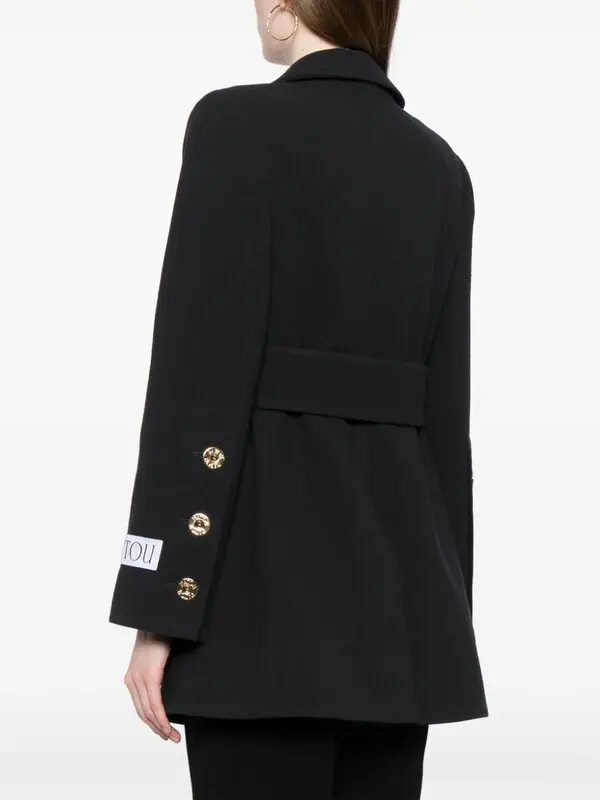 Patou Belted Virgin Wool Coat