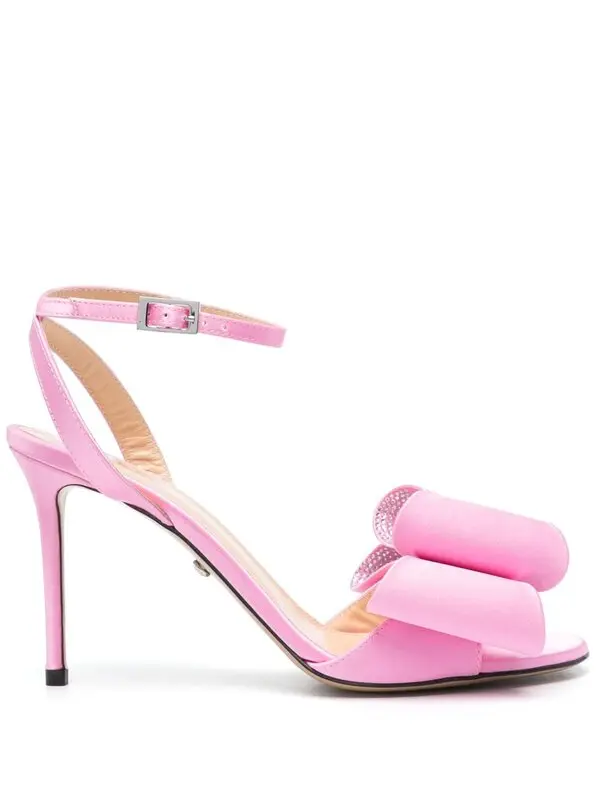 Mach & Mach 95mm Bow-satin Sandals