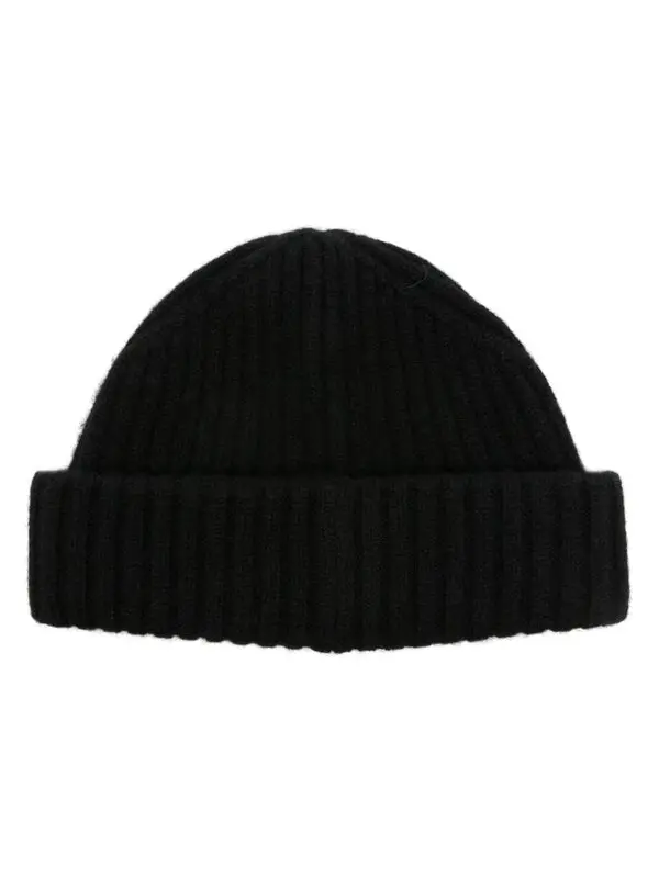 TOTEME Cashmere Ribbed-knit Beanie - Black