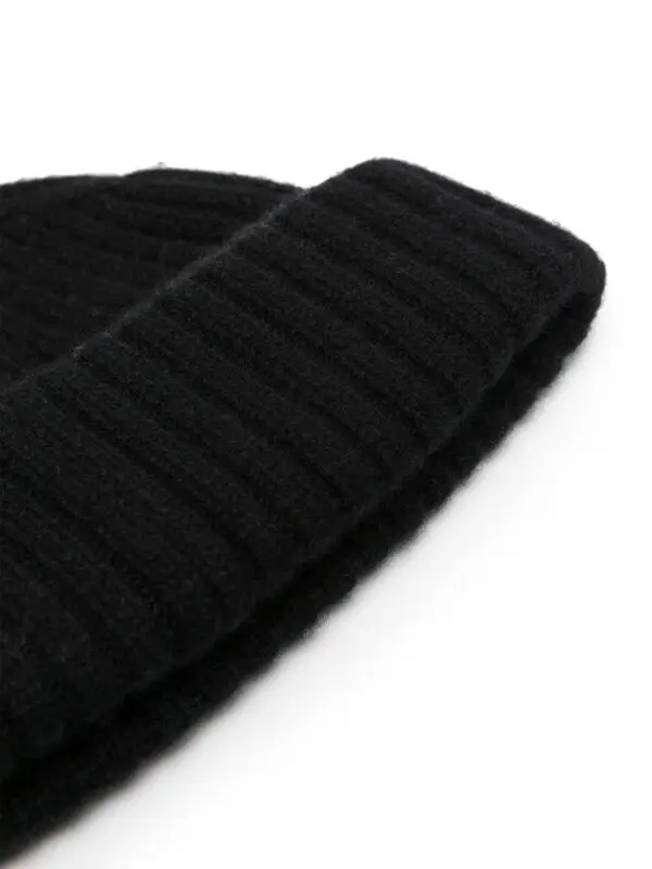 TOTEME Cashmere Ribbed-knit Beanie - Black