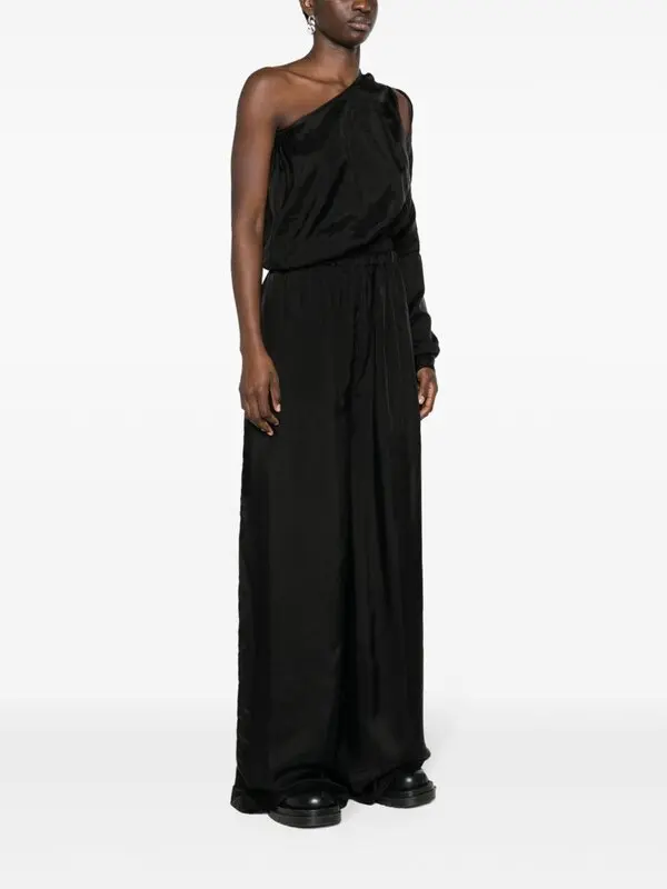 Rick Owens Atena Bodybag Satin Jumpsuit - Black