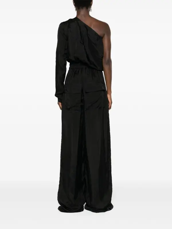 Rick Owens Atena Bodybag Satin Jumpsuit - Black