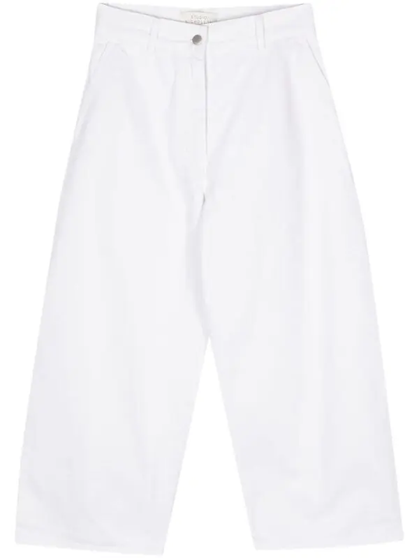 Studio Nicholson Chalco Mid-rise Wide-leg Jeans - White