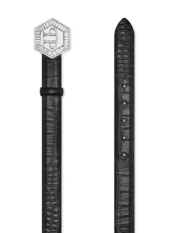 Philipp Plein Logo-plaque Leather Belt