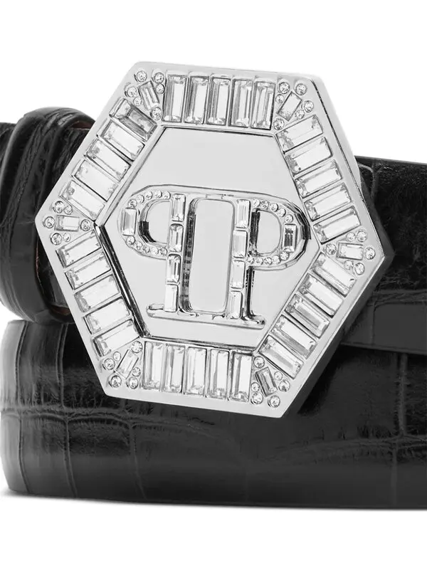 Philipp Plein Logo-plaque Leather Belt