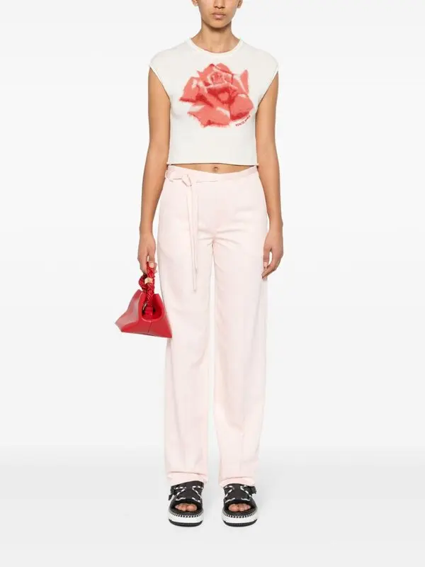 Kenzo Belted Straight-leg Trousers