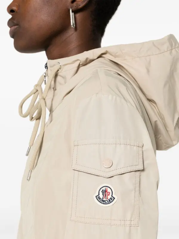Moncler Laerte Parka Coat - Neutrals