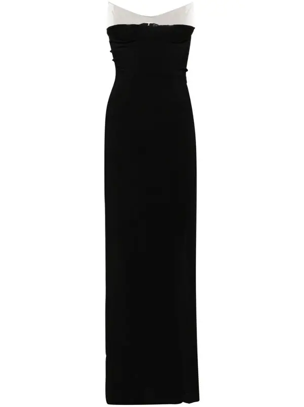 MUGLER Structured Strapless Maxi Dress