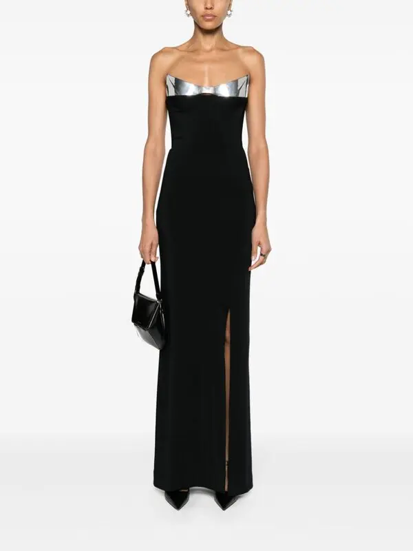 MUGLER Structured Strapless Maxi Dress