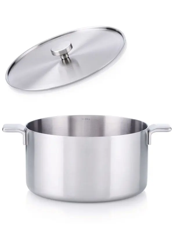 ALESSI Two-handle Stainless Steel Casserole - Silver