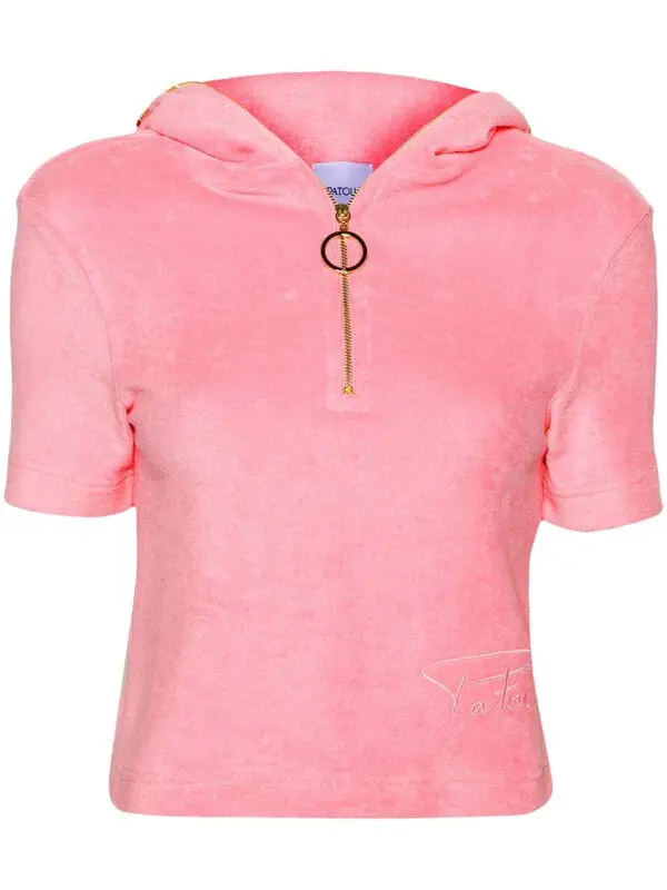Patou Half-zip Terrycloth Polo Shirt - Pink