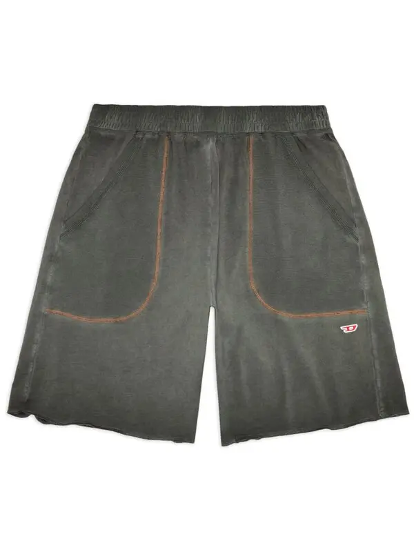 DIESEL® Faded-effect Cotton-jersey Shorts - Grey