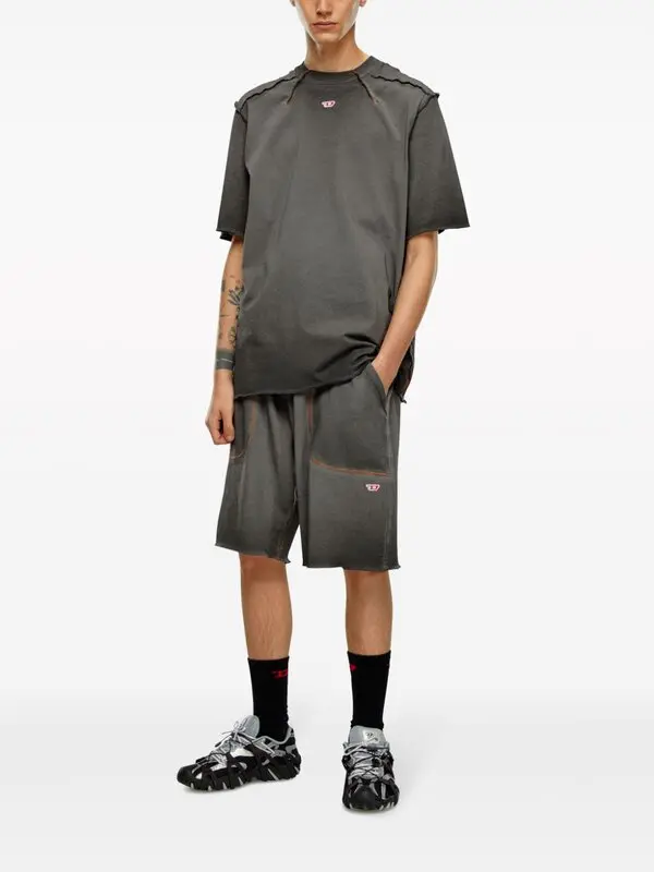 DIESEL® Faded-effect Cotton-jersey Shorts