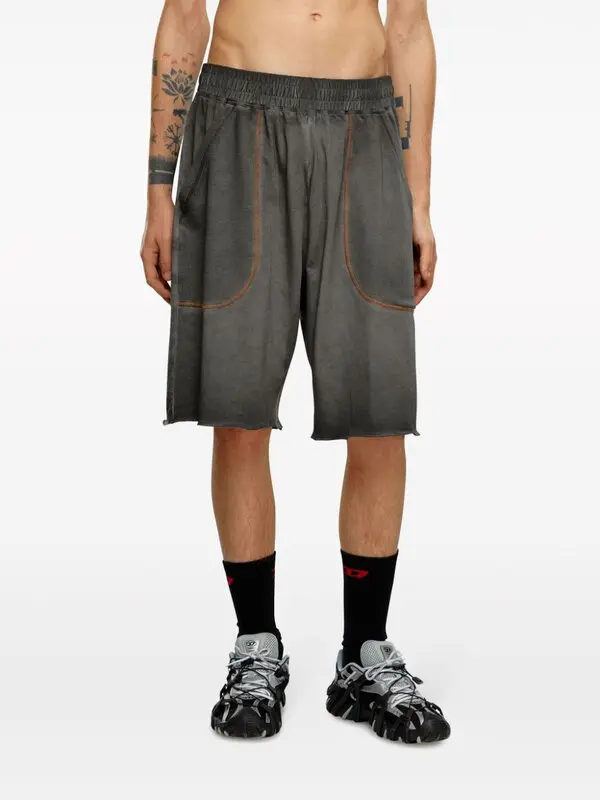 DIESEL® Faded-effect Cotton-jersey Shorts