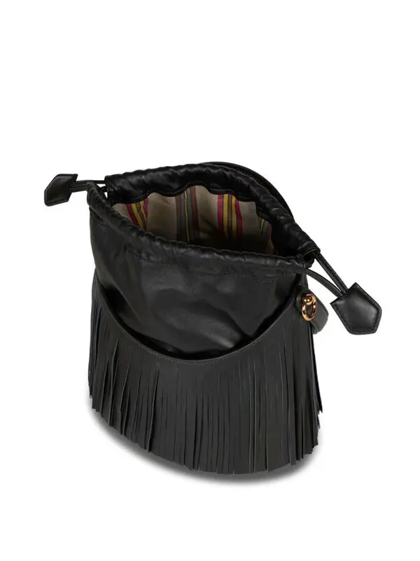 Etro Medium Saturno Fringed Bucket Bag