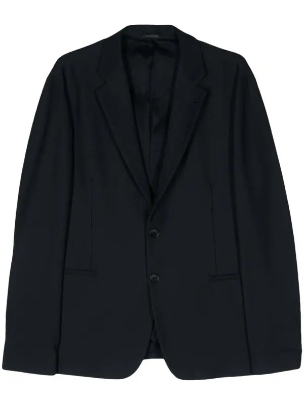 Giorgio Armani Single-breasted Piqué Blazer