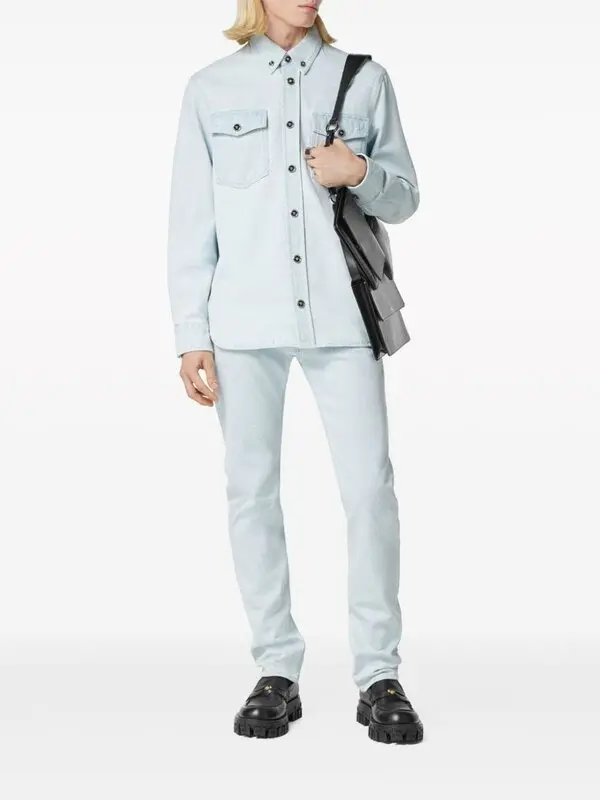 Versace Medusa-buttoned Denim Shirt