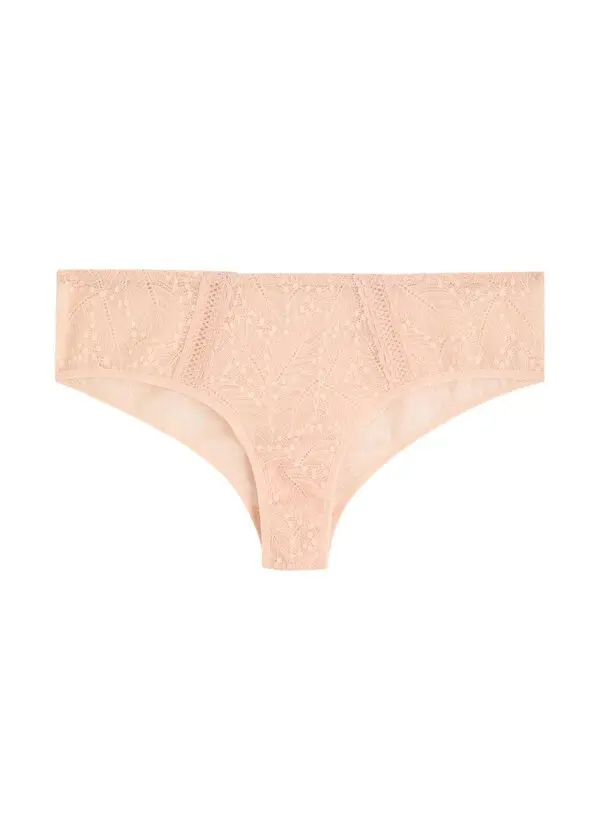Simone Perele Comete Lace Briefs - Light Pink