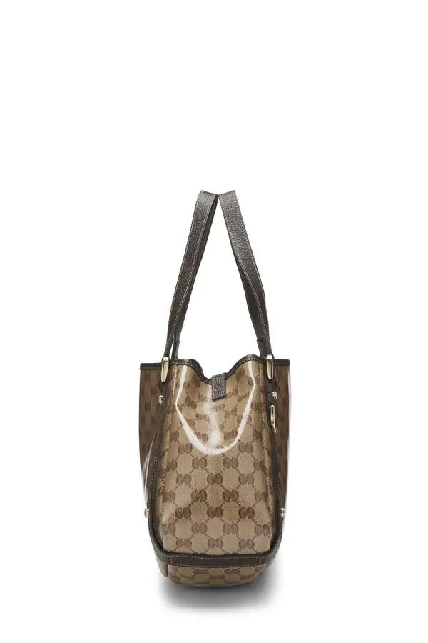 Gucci Original Gg Crystal Canvas Abbey Tote Bag - Brown