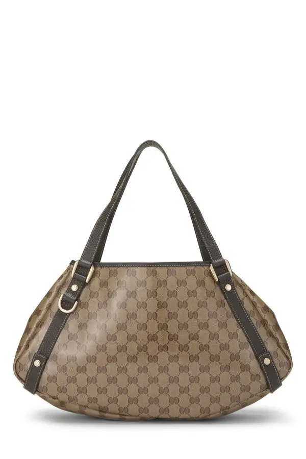 Gucci Original Gg Crystal Canvas Abbey Tote Bag - Brown