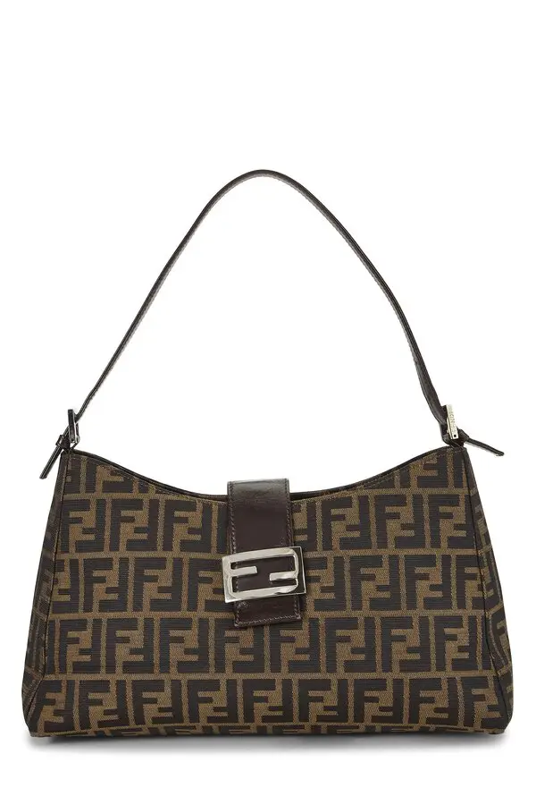 Fendi Zucca Canvas Shoulder Bag - Brown