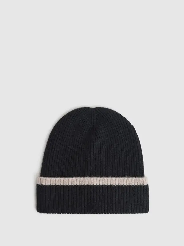 REISS Hattie Wool-cashmere Beanie - Black