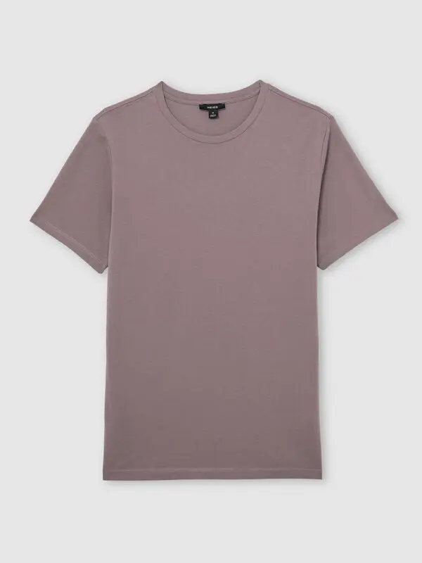 REISS Bless Cotton Crew-neck Tailored-fit T-shirt - Mauve