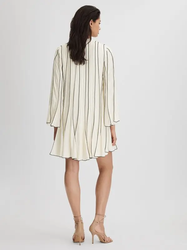 Reiss Orla Contrast Trim Mini Dress In Ivory - 66% Off | Editorialist